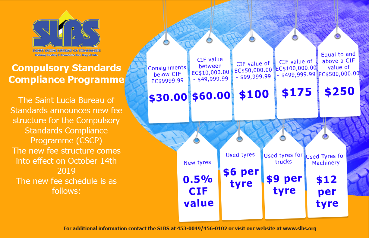 Revision of Fee Structure – Saint Lucia Bureau of Standards
