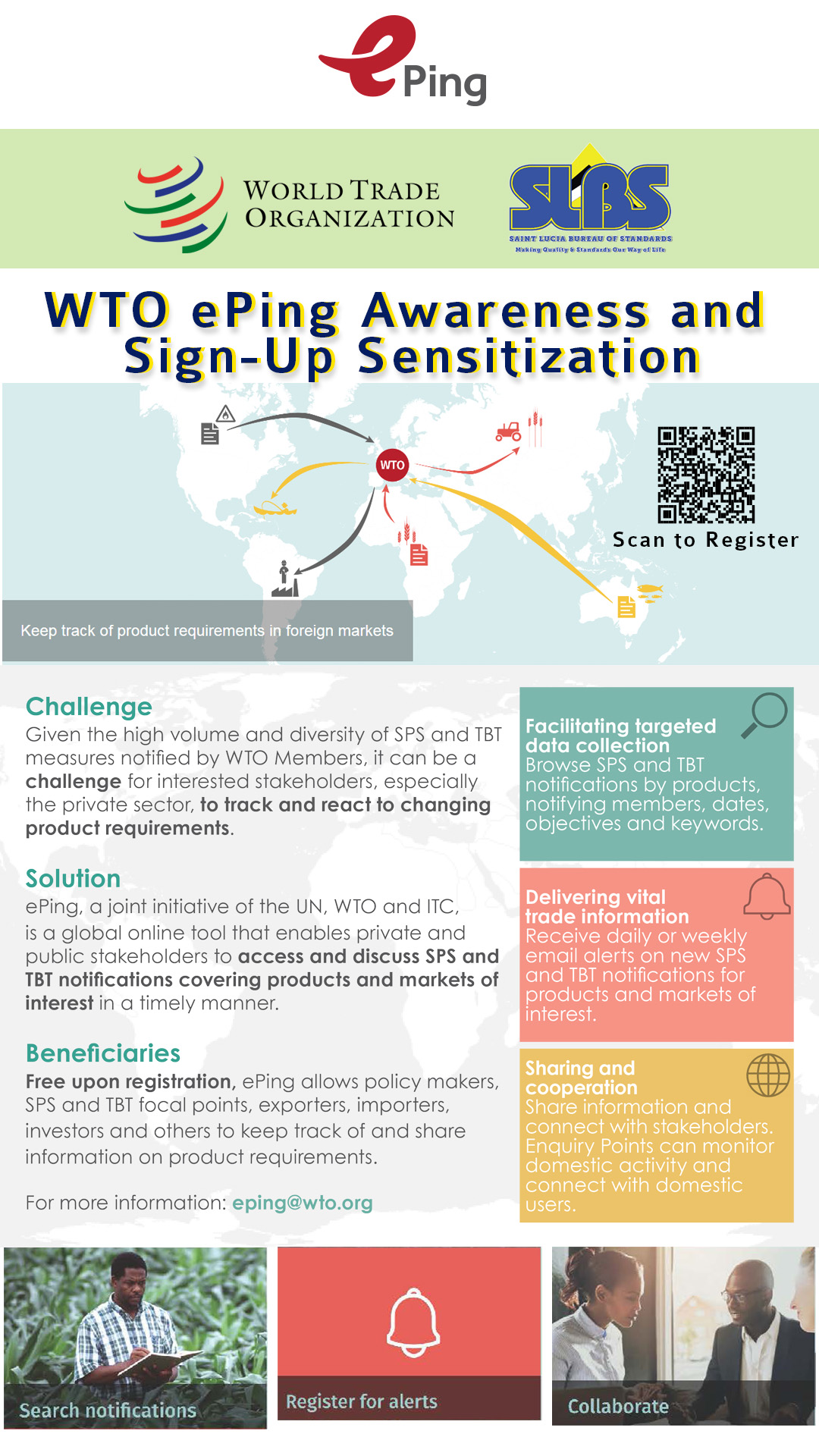 WTO ePing Awareness and Sign-Up Sensitization – Saint Lucia Bureau of ...